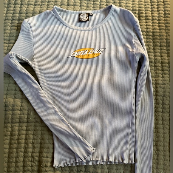 Santa Cruz Skateboards | Tops | Santa Cruz Ribbed Long Sleeve Logo Top ...